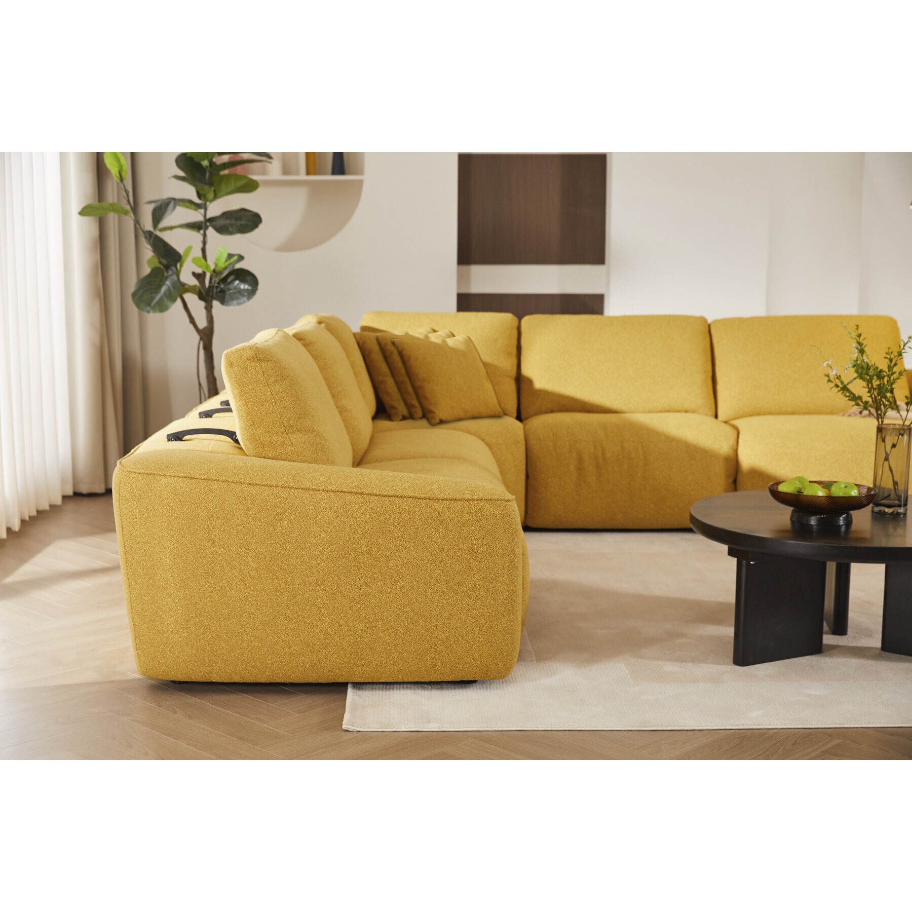 Corner Set Yellow 5 Seater KM.6669 – CityW – سيتي دبليو
