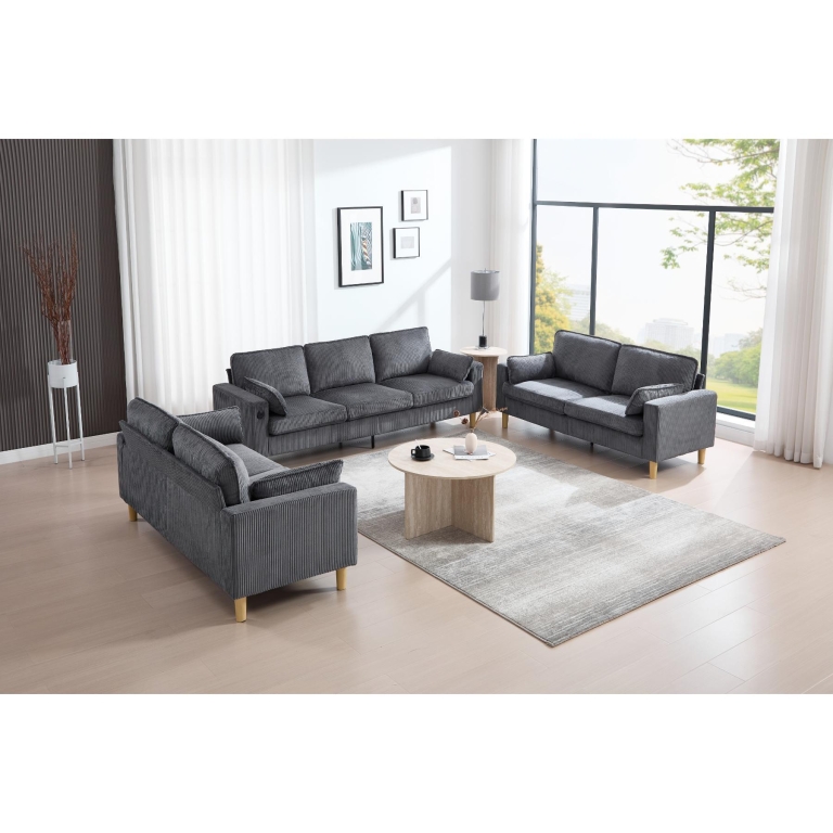 Sofa Set Brown 7 Seater M-110247BC – CityW – سيتي دبليو